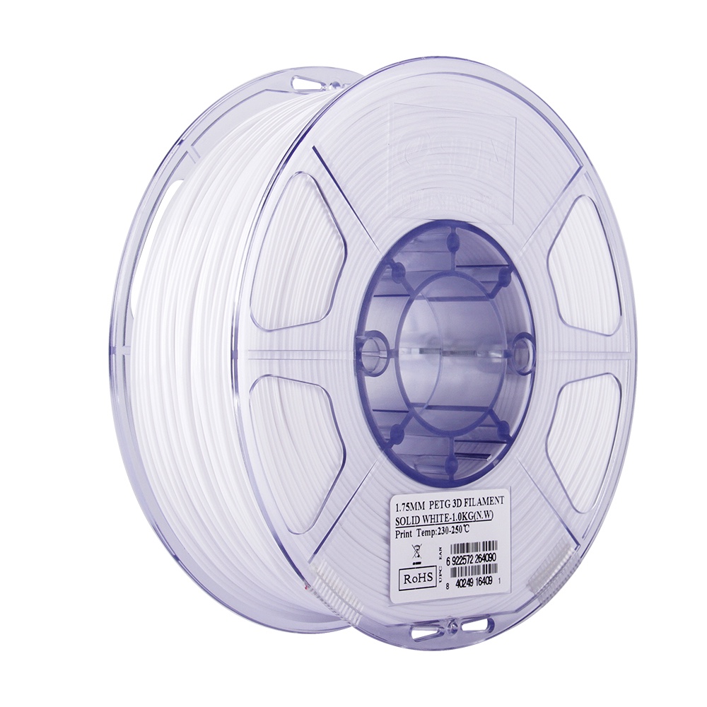 ESUN - PET filament, 1.75mm, Solid White, 1kg/roll from MindKits New ...