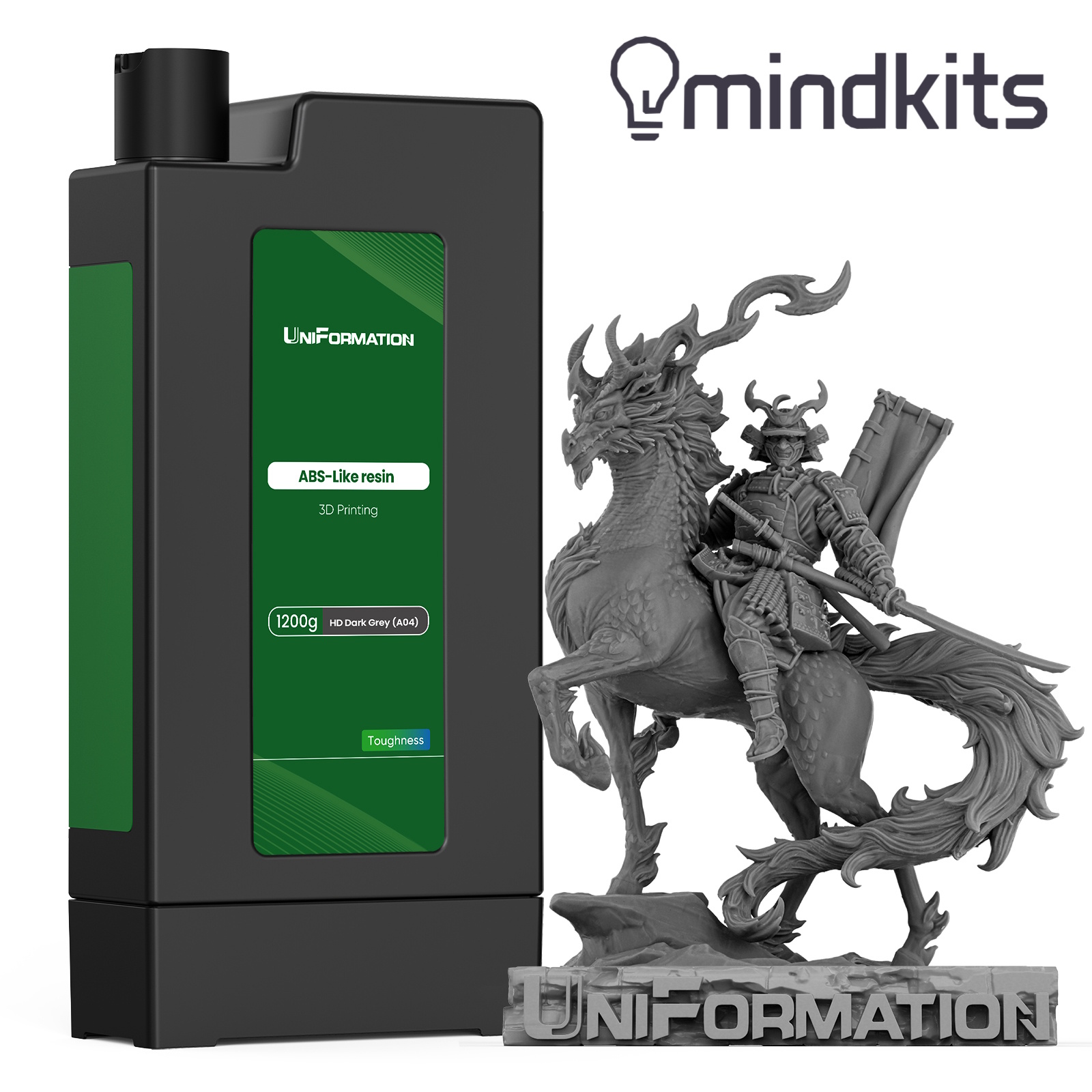 UniFormation ABS-Like Resin - Cartridge - 1.2KG - HD Dark Gray (A04)