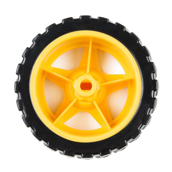 Wheel - 65mm (Rubber Tire, Pair) #ROB-13259