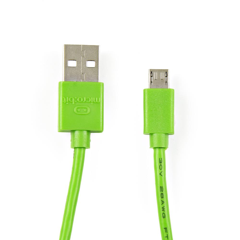 micro:bit USB Cable 300mm - Green from MindKits New Zealand