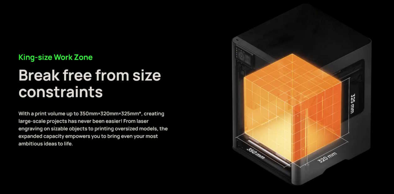 Bambu Lab H2D 3D Printer Laser Full Combo 20W